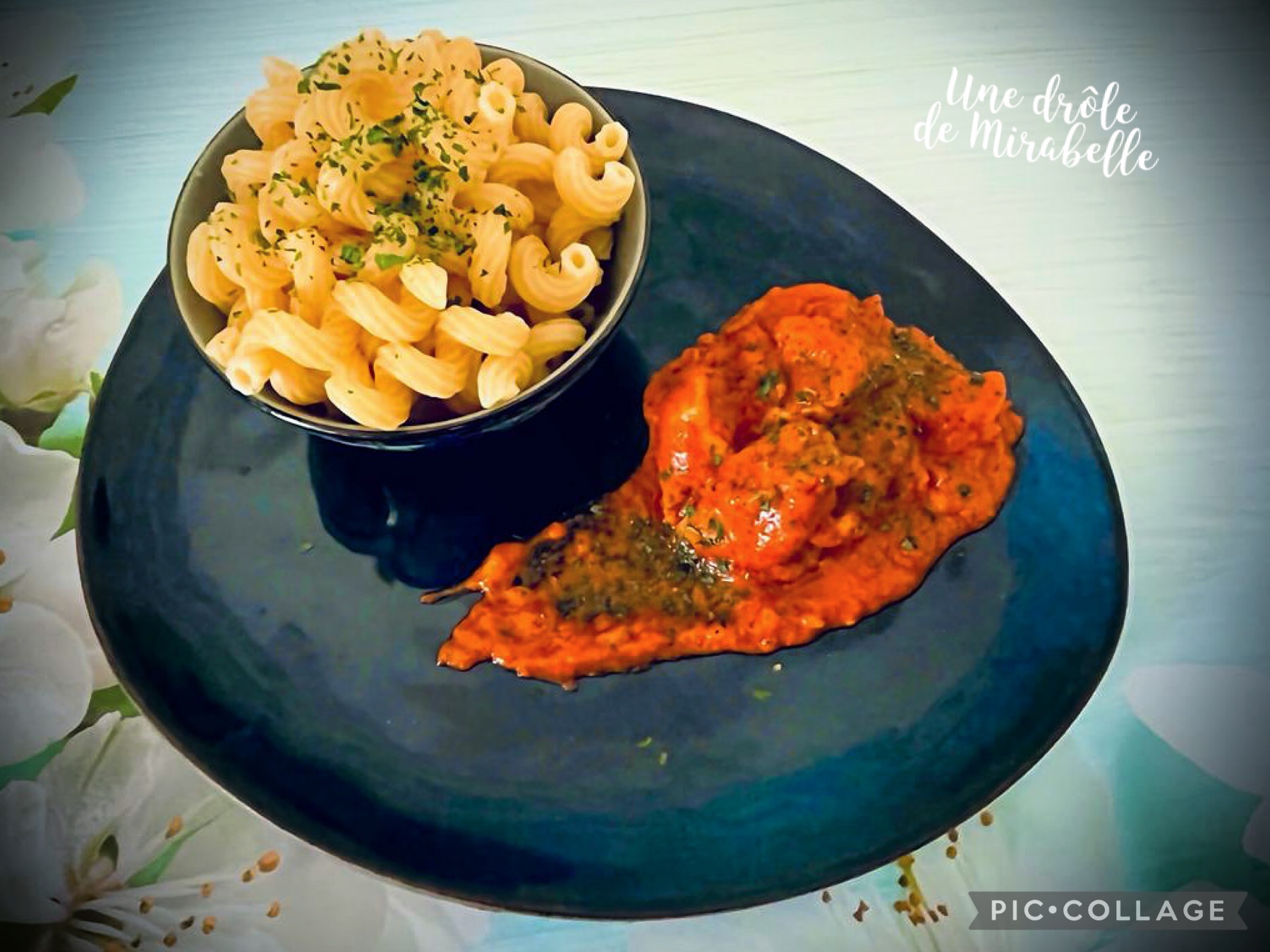 Poulet sauce tomate et beurre de cacahuète – Une drôle de Mirabelle